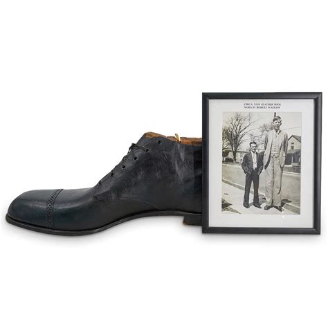 2 Pc Robert Wadlow Giant Leather Shoe 4922125554
