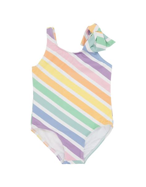 Tbbc Brookhaven Bow Bathing Suit Rainbow Rollerskate Stripe Spoiled