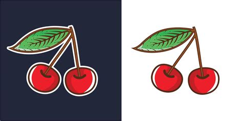 Cherry Vector Graphic Design 41886651 Vector Art At Vecteezy