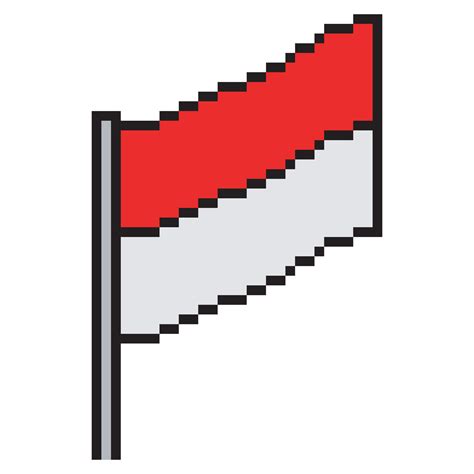 Indonesia Flag Pixel Art Vector Illustration 16412958 Vector Art At