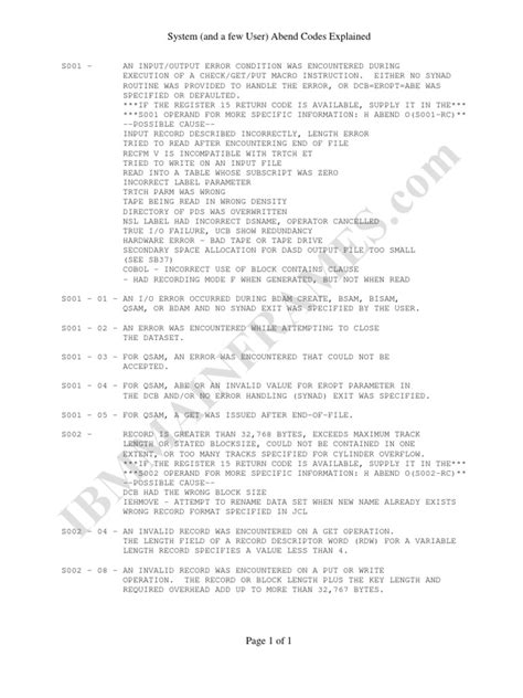 Jcl Abend Code Pdf Subroutine Computer Data Storage
