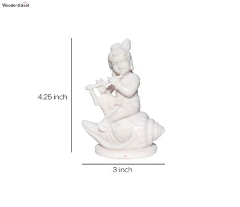 Buy Sitting Krishna On Shell Resin Showpiece Handicrafts Paradise At