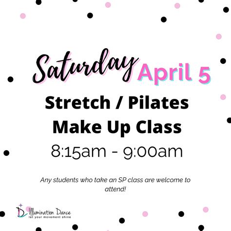 April Make Up Classes