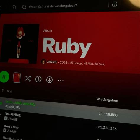 Ruby Spotify 💌🎶 Erste Liebe Rot ästhetisch Lieder