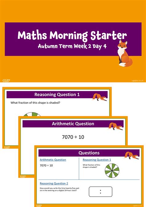 Maths Sats Morning Starter — Autumn Term Week 2 Day 4 Year 6 Cgp Plus