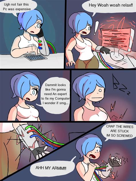Rule 34 1girls Blue Eyes Blue Hair Comic English Text Female Female