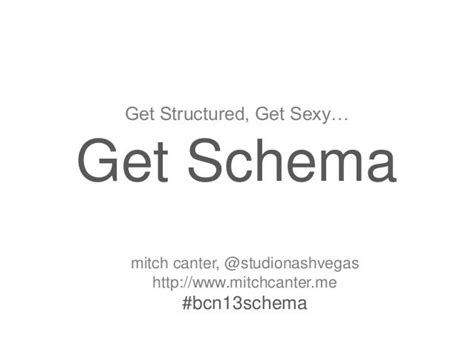 get structured get sexy get schema