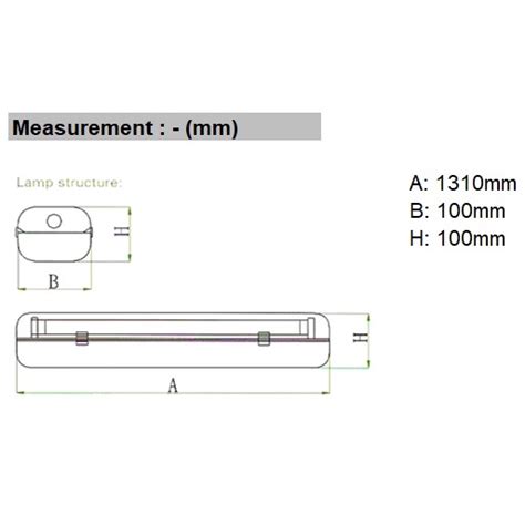 Tri Proof Led T8 T5 Light Fitting 4feet Weather Proof Pc Casing Ip65