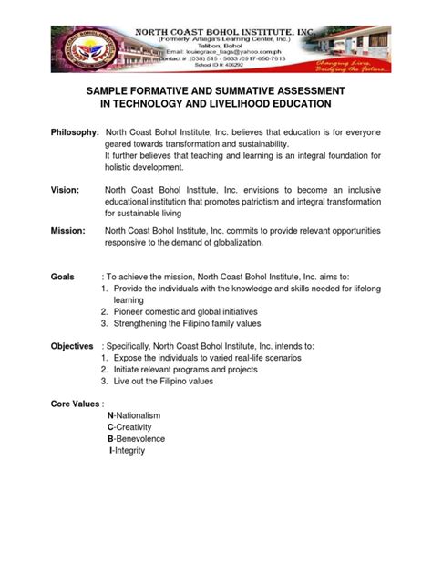 Tle Formative And Summative Assessment Pdf