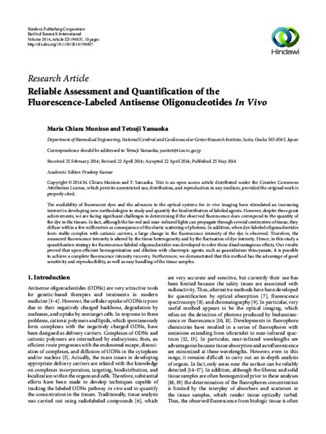 Pdf Reliable Assessment And Quantification Of The Fluorescence