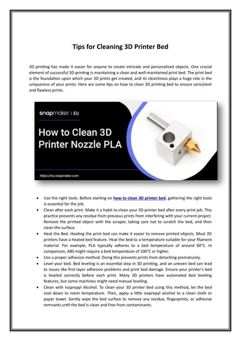 Ppt Tips For Cleaning 3d Printer Bed Powerpoint Presentation Free