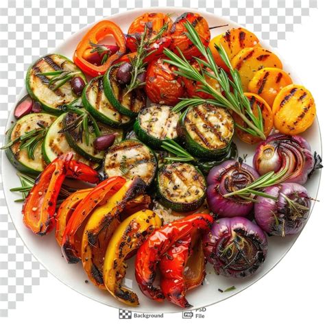 Mixed Roasted Vegetable Platter Psd High Quality Free Psd Templates