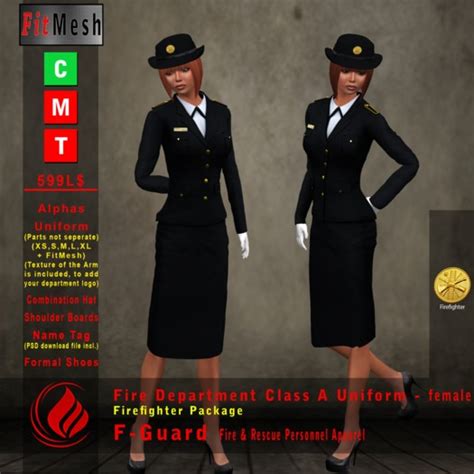 Second Life Marketplace F Guard Fandr Class A Uniform Female