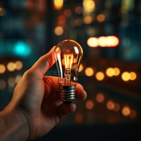 Creative Toggle Switches Womans Hand Activates Idea Bulb Symbol