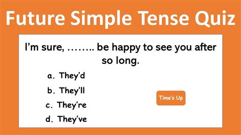 Future Simple Test English