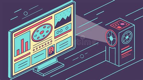 futuristic monitor with data screen technology and digital interface vector design generative