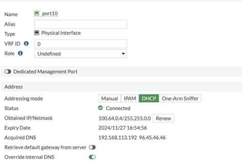 troubleshooting tip the fortigate as a dhcp clien fortinet community