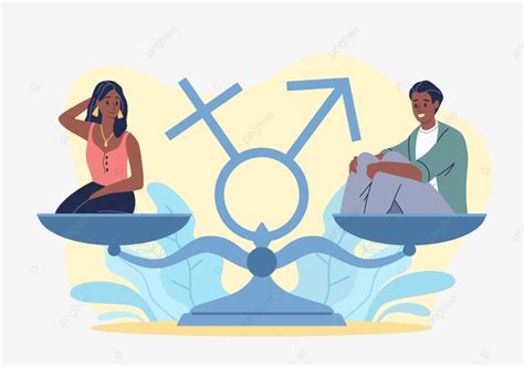 Gender Equality Vector Design Images Gender Equality Man Woman Scale Rights Feminine And Png