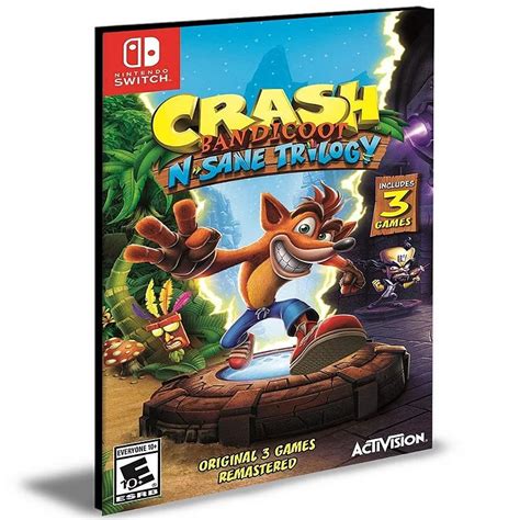 Crash Bandicoot N Sane Trilogy Nintendo Switch Mídia Digital Rafa Gamer