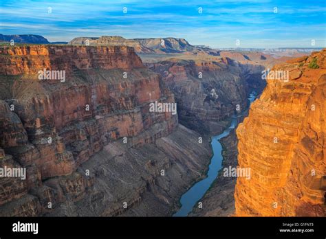 Colorado River At Lava Falls Rapids Viewed From Toroweap Overlook In