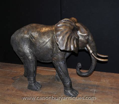 Large Bronze Elephant Statue Architectural Garden Art