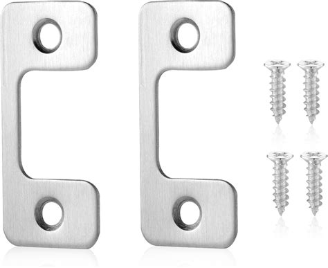 2pcs Security Strike Plates For Exterior Doors 225x1 Large Hole