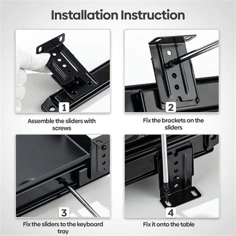 Buy Oaskrac Under Desk Keyboard Tray Slide Out Keyboard Tray With 360 Rotating Mouse Platform