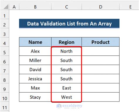 Excel VBA To Create Data Validation List From Array