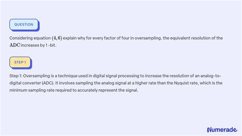 Solvedconsidering Equation 46 Explain Why For Every Factor Of Four