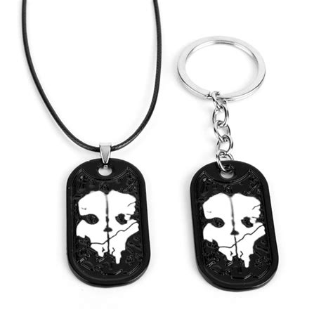 Fps Game Call Of Duty Ghosts Cod Keyring Key Chains Dog Tag Charm