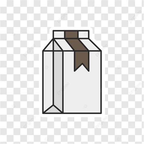 Milk Carton Box Clipart Sticker Vector Milk Carton Milk Coffee