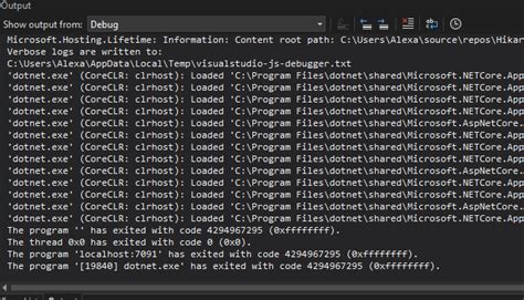 I Get Dotnet Exe Has Exited With Code Xffffffff When Im Try To Run My WASM