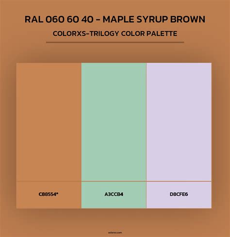 Ral 060 60 40 Maple Syrup Brown Color Palettes