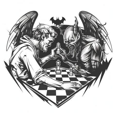 Set Digital Tatuaje Ángel Y Diablo Alta Resolución 4k En 2025