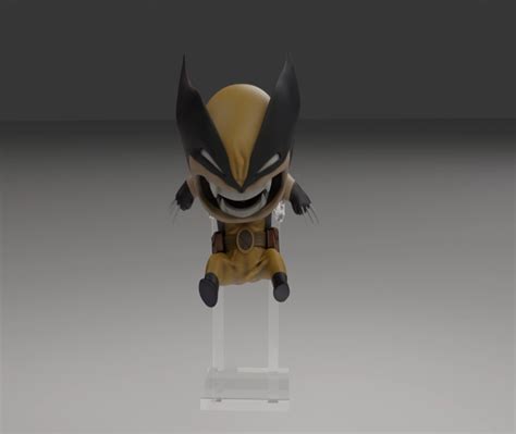 3d File Chibi Wolverine・3d Print Design To Download・cults