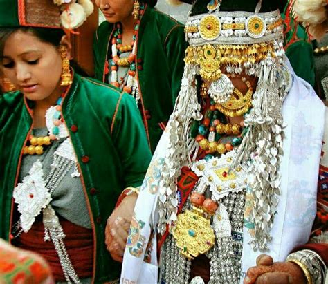 A Beautiful Kinnauri Bride In Traditional Atari As She Makes Her Grand Entry Into The New Life