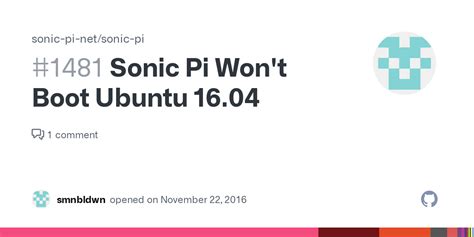 Sonic Pi Wont Boot Ubuntu 1604 · Issue 1481 · Sonic Pi Netsonic Pi