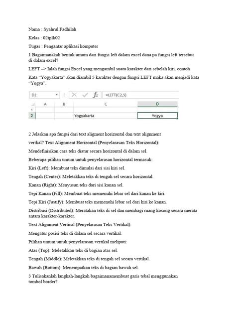 Tugas Pengantar Aplikasi Komputer | PDF