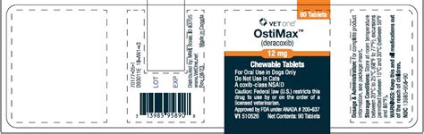Dailymed Ostimax Chewable Deracoxib Tablet