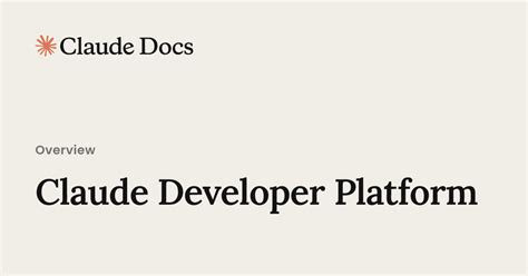 Claude Developer Platform Claude Docs