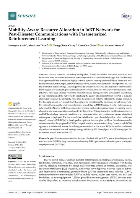 pdf mobility aware resource allocation in iort network for post