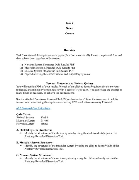 C107 Task 2 Template Students Task 2 Name Course Overview Task 2
