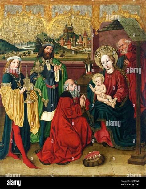 This Classic Religious Artwork Depicts The Adoration Of The Magi
