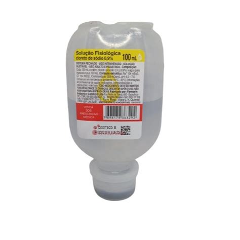 Kit 2 Solução Fisiológica Cloreto De Sódio 09 Frasco De 100ml Shopee