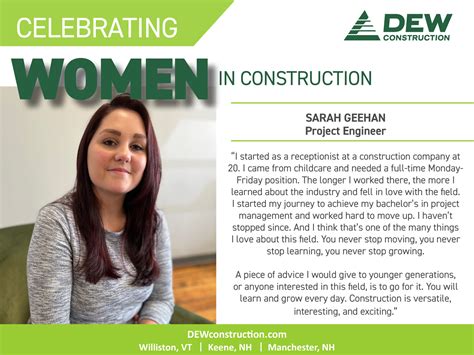 Continuing Our Celebration Of Women In Dew Construction Facebook