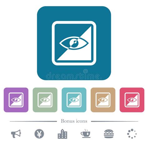 Invert Object Flat Icons On Color Rounded Square Backgrounds Stock Vector Illustration Of