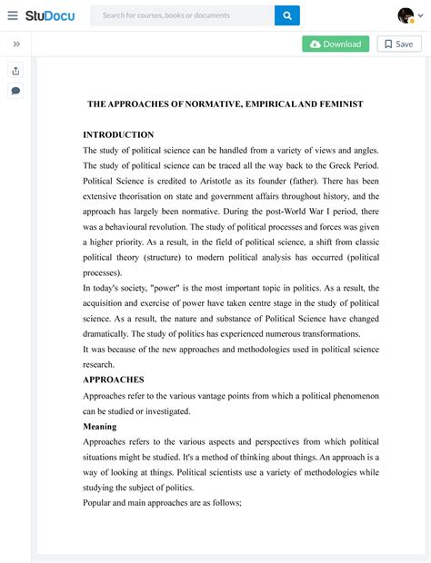 The Approaches Of Normative Empirical And Feminist Political Science