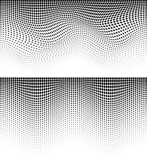 Premium Vector Halftone Wave Pattern Horizontal Background Using Halftone Wavy Dots Texture