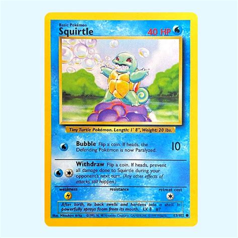 Squirtle 63 Base Set Ginko Cards