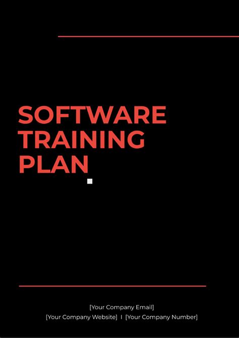 Free Software Training Plan Template Edit Online And Download